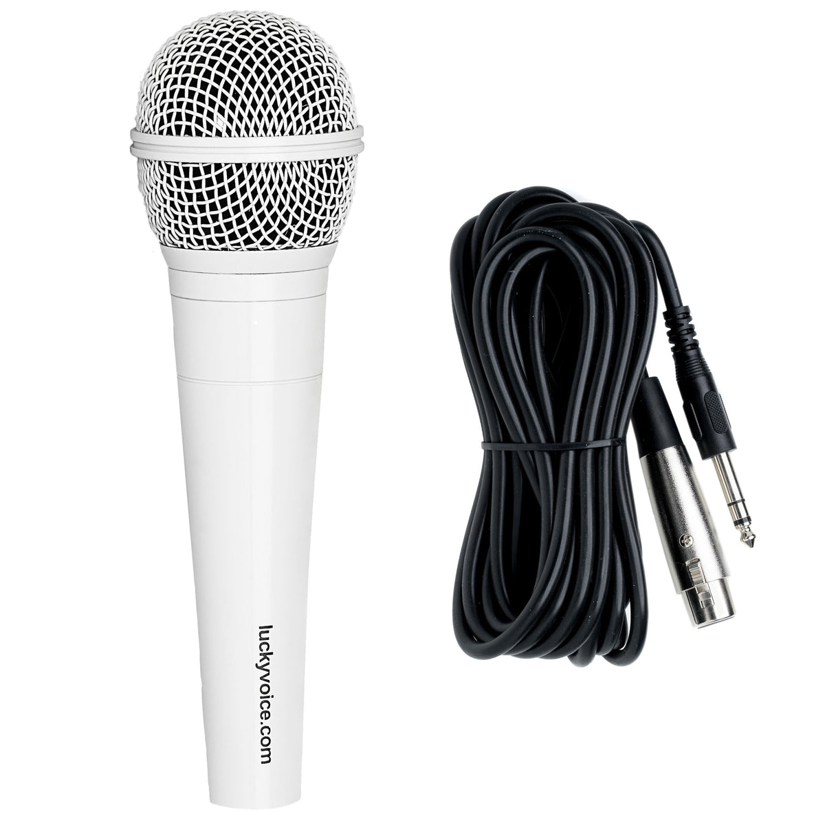 White Microphone For Karaoke Machine | LV Karaoke shop